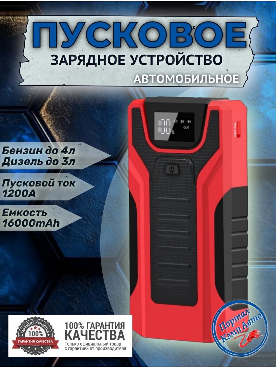 Пусковое устройство 16000mAh 4000A