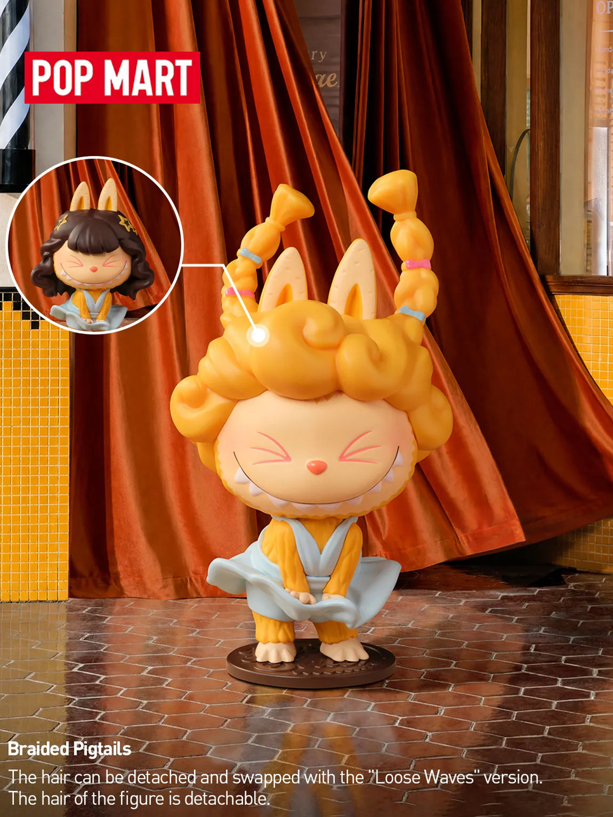 Коллекционная фигурка POP MART THE MONSTERS Hair Salon Series Figures-Braided Pigtails，пластик