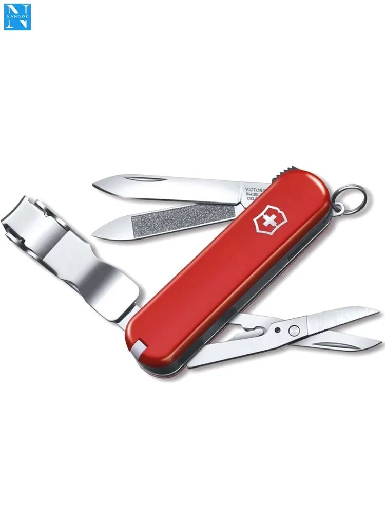 Нож перочинный VICTORINOX Nail Clip 580 0.6463, 65 мм, 8 функций, красный