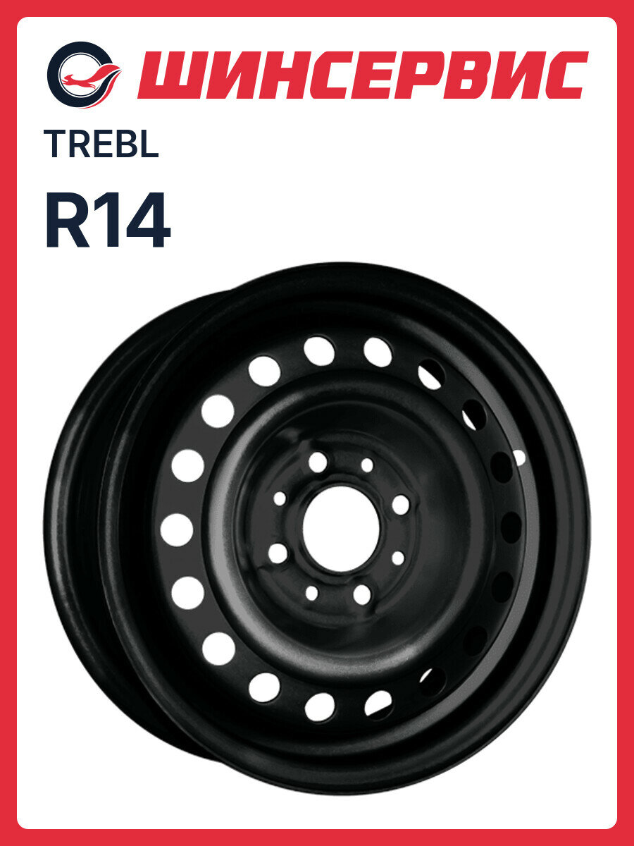 Стальной колесный диск TREBL 53A36C R14x5.5J 4x100 ET36 ЦО60.1 для автомобиля