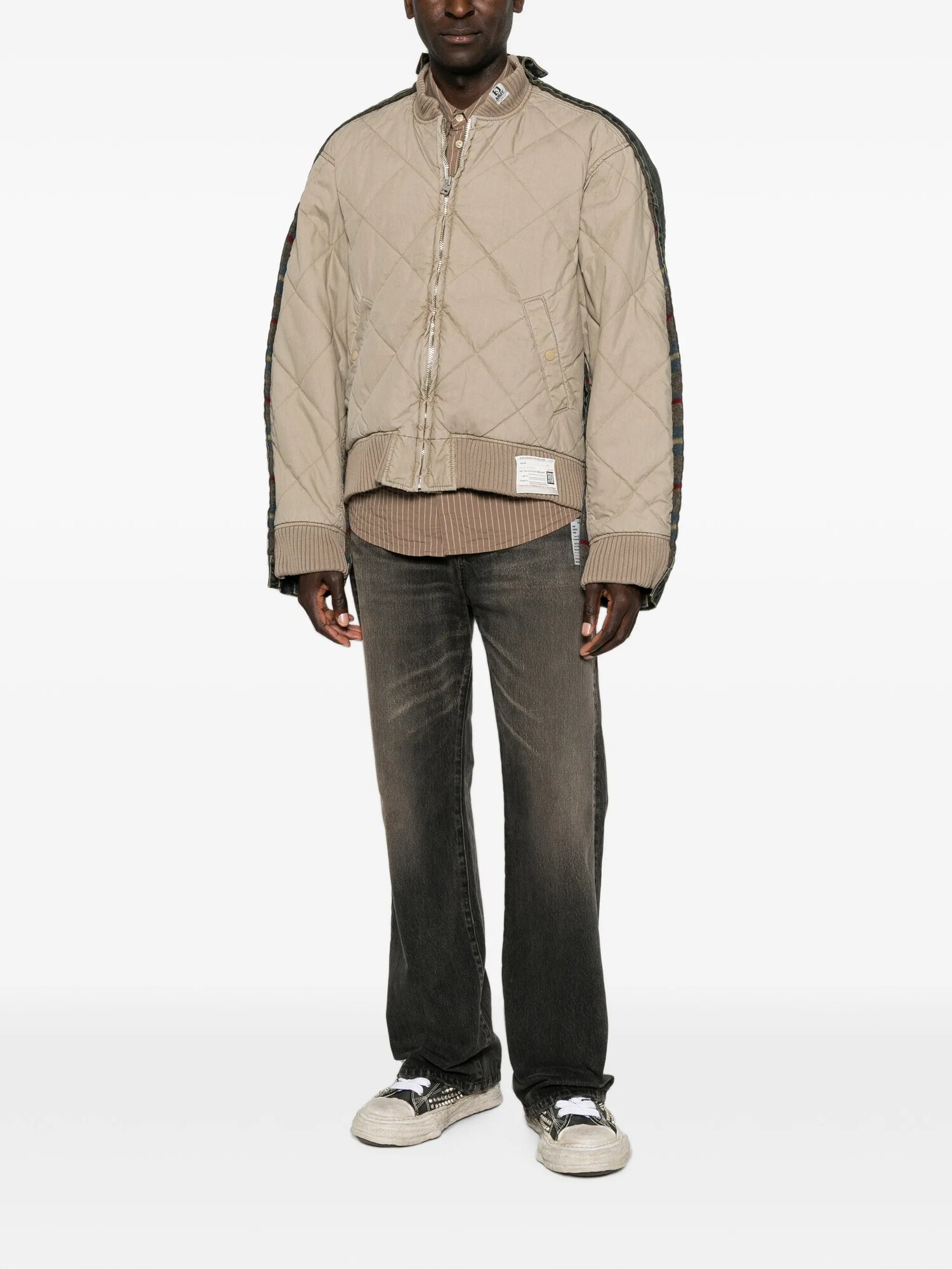 Куртка MAISON MIHARA YASUHIRO Quilted layered-denim jacket, размер 46 — фото 1