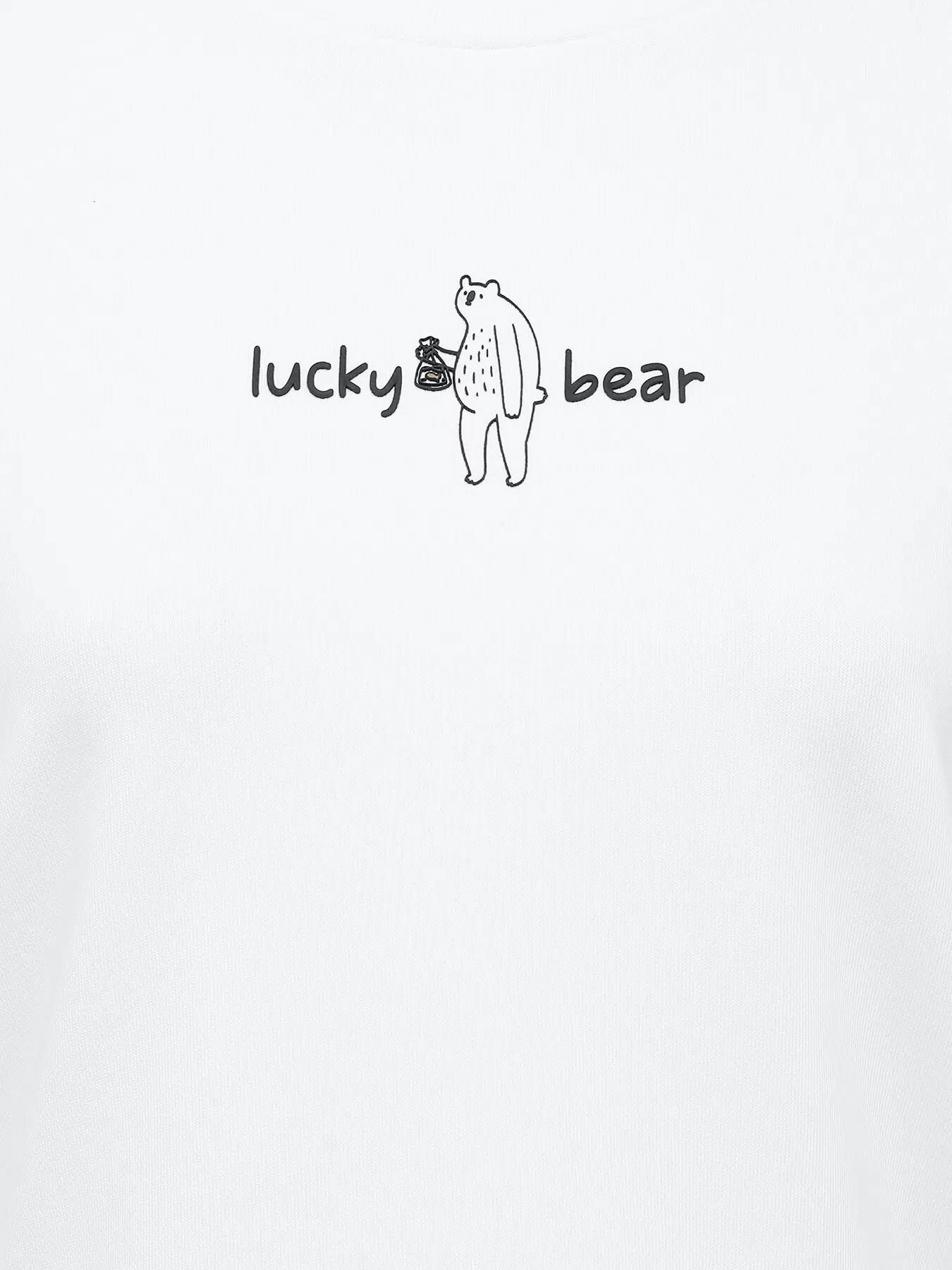 Свитшот Lucky Bear Весна-лето 2025, размер XS, , белый — фото 1