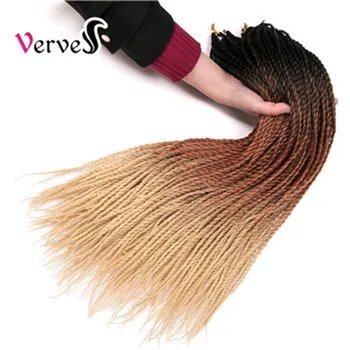 VERVES Синтетические косы омбре 24 дюйма 30 корней 1 шт./лот, кофейно-коричневый/24 #