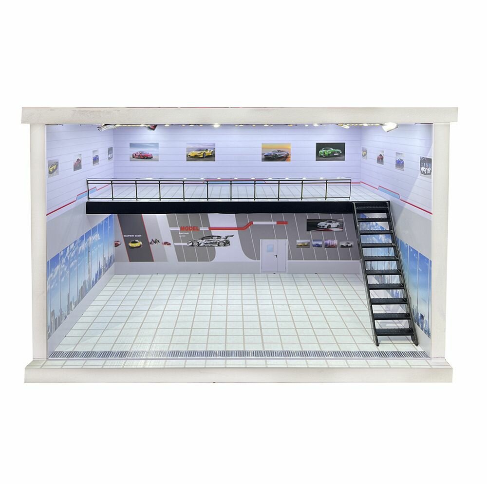 Car Bay Гараж для машинок 1:64. ручная работа (Без модели автомобиля). Игрушечный гараж для моделек. Подарок мальчику