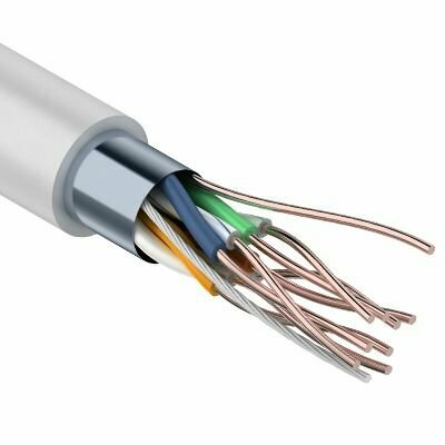 Кабель PROconnect FTP 4PR 24AWG, CCA, CAT5e, PVC серый, бухта 50 м (01-0142-3-50)