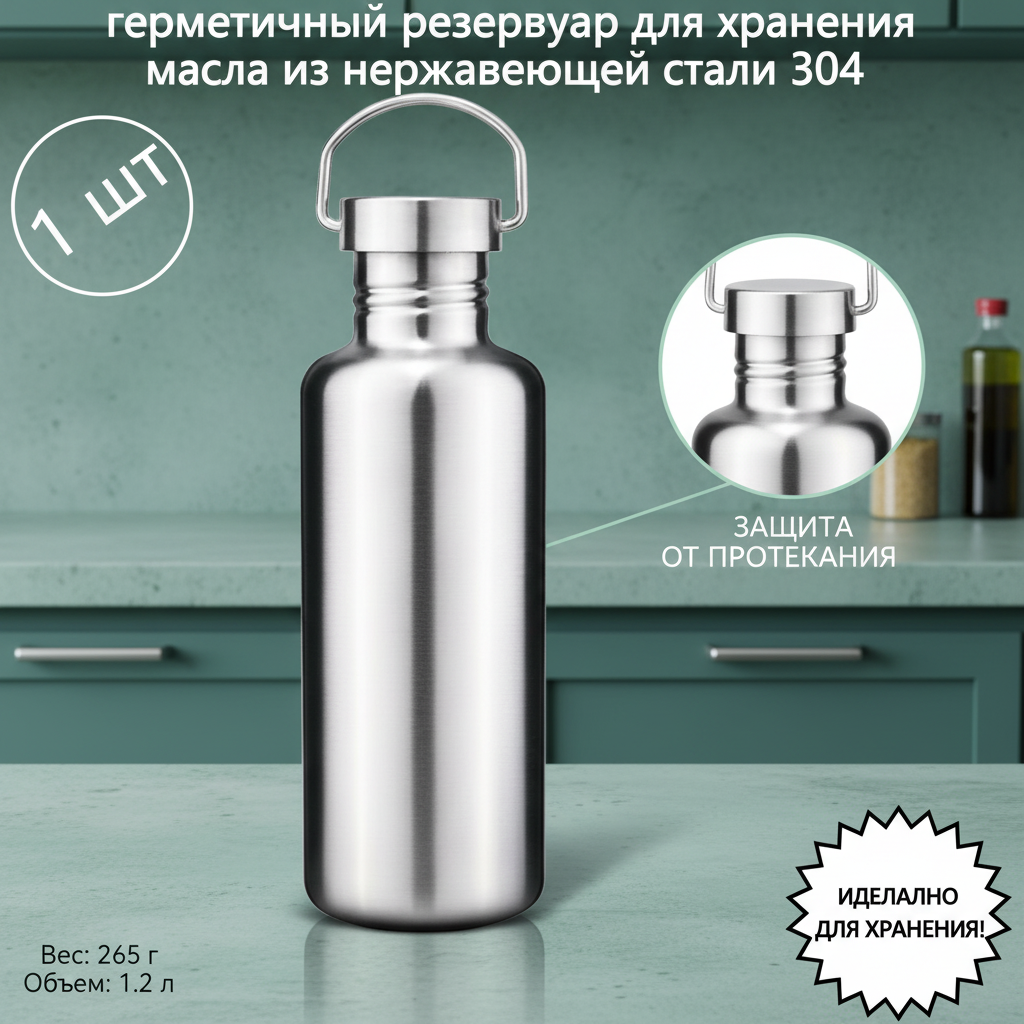 Канистра для ГСМ алюминиевая 2 литра надежный запасной масляный бак для автомобиля и мотоцикла
