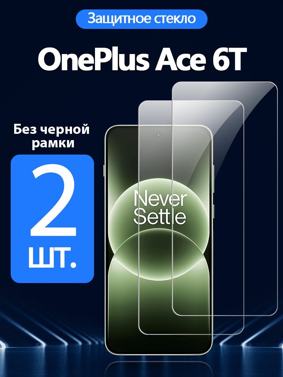 2 шт. Защитное стекло на OnePlus Ace 6T(ОнеПлюс Эйс 6T), Антивзрывная защита+Ударопрочность+Антицарапины. антивзрывное стекло ударопрочное стекло антицарапинное стекло