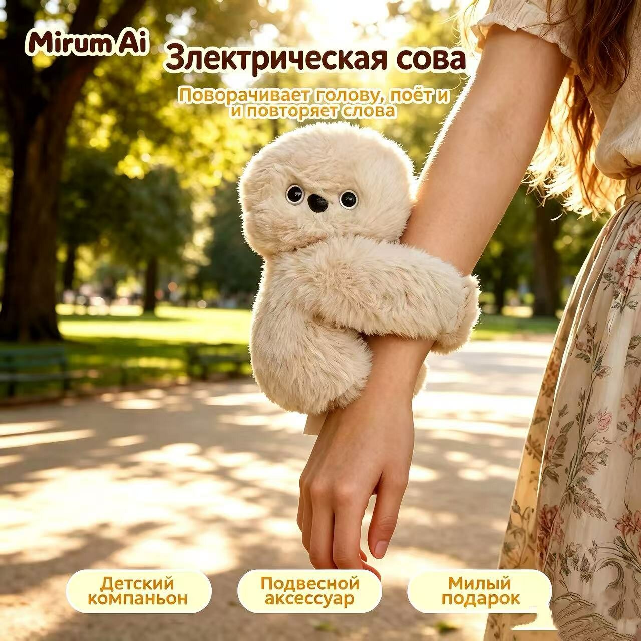 Mirumi Shy Robot Owl Plush Кавайный робот с датчиками движения для ежедневного веселого времяпрепровождения