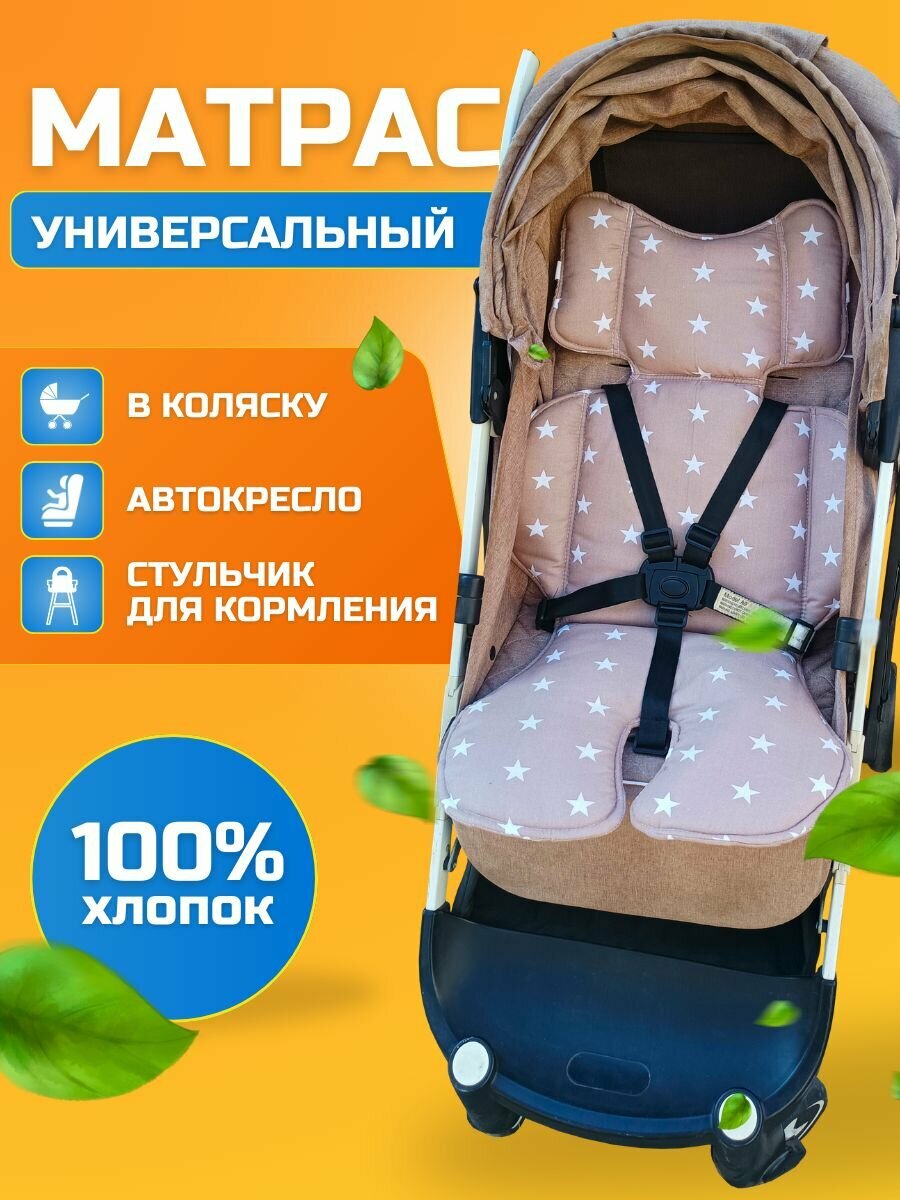 Матрас вкладыш в прогулочную коляску и автокресло для прогулочной коляски для автокресла