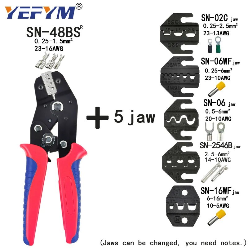 Обжимные клещи YEFYM SN-48BS SN-48BS 5 jaw