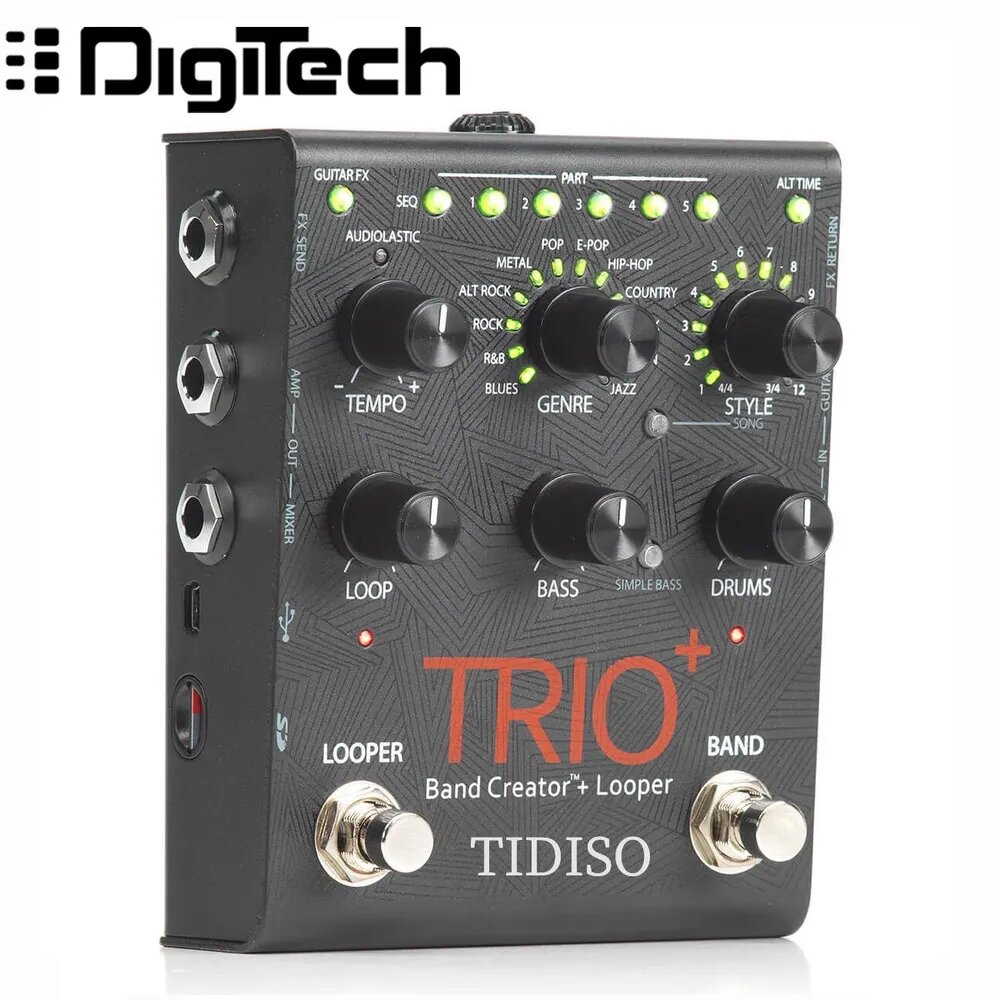 Процессор эффектов для электрогитары Digitech TRIO+ , Создатель группы и зацикливатель