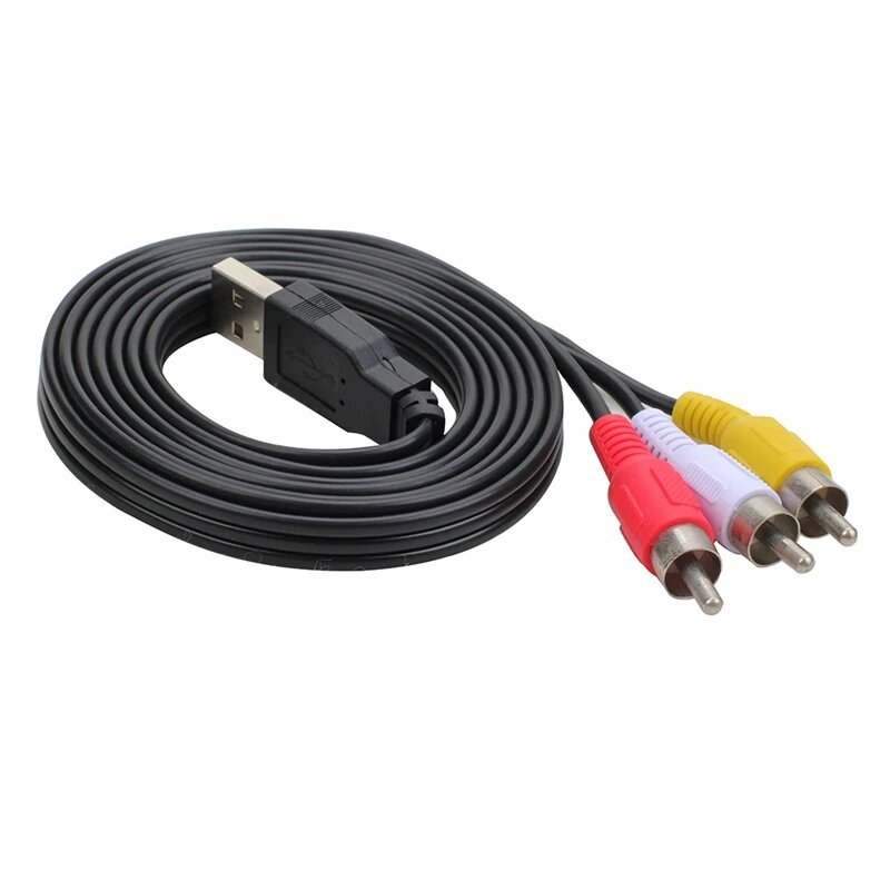 CableCC USB 2.0 кабель A на 3 RCA — фото 1