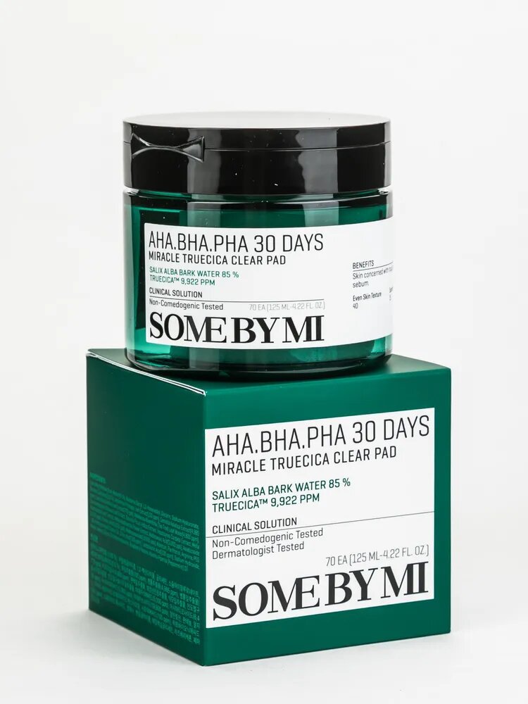 Кислотные пэды для проблемной кожи Some By Mi AHA BHA PHA 30 Days Miracle Truecica Clear Pad