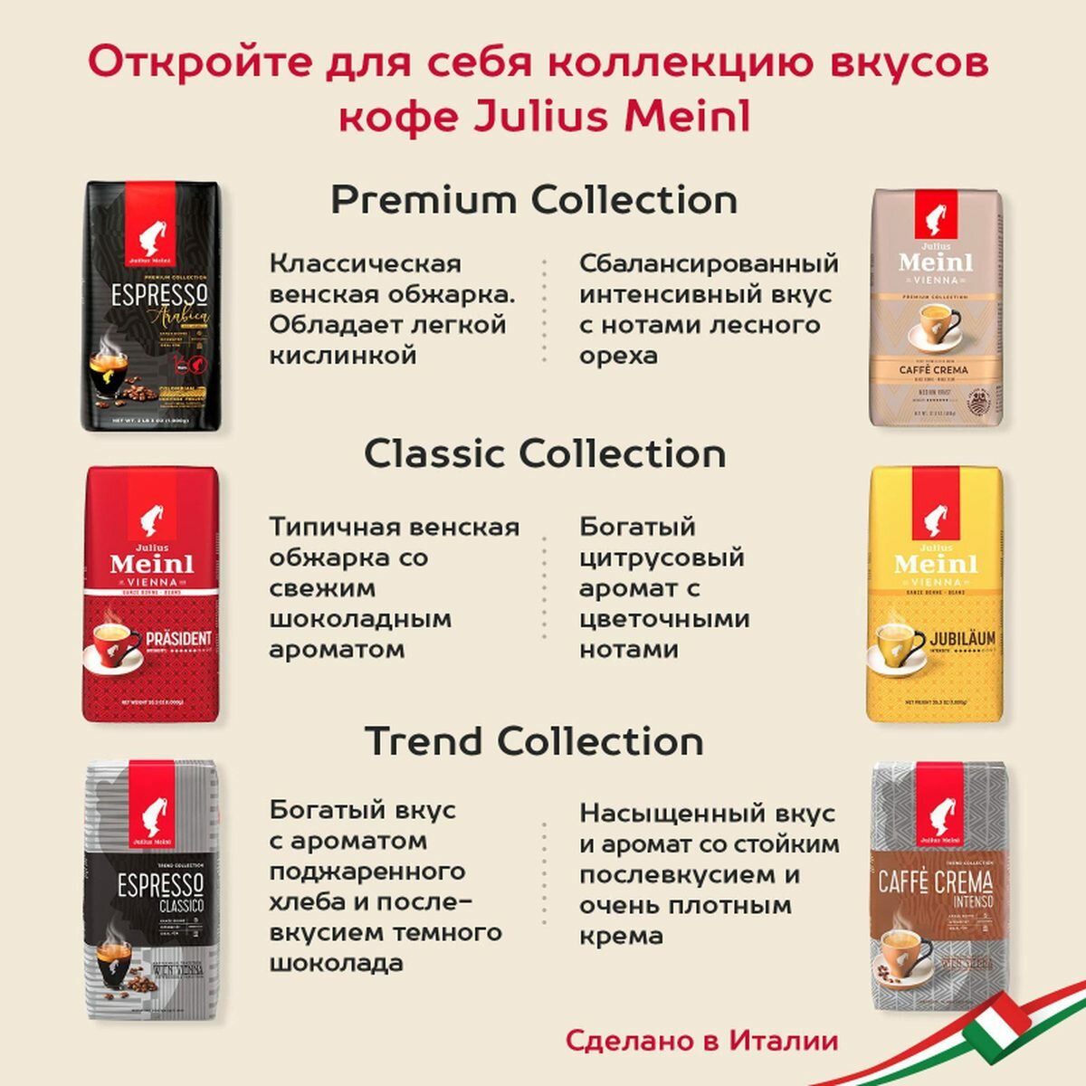 Кофе в зернах Julius Meinl Classic Collection Prasident 1кг