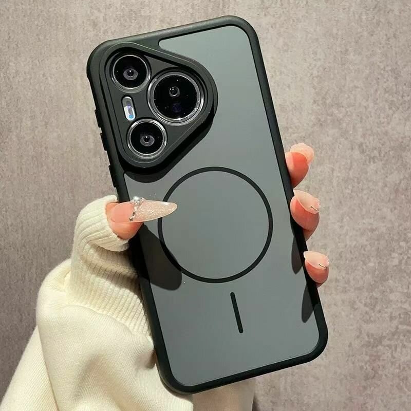 Чехол для смартфона Huawei Pura 80, магнитный кейс с поддержкой беспроводной зарядки MagSafe, противоударный бампер двухцветный, матовое покрытие магнитный чехол противоударный чехол двухцветный матовый чехол