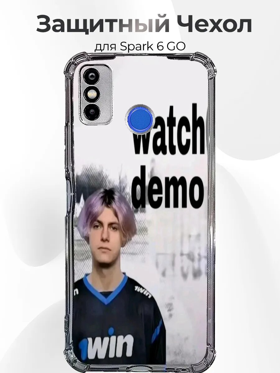 Чехол на Spark 6 Go монеси watch demo