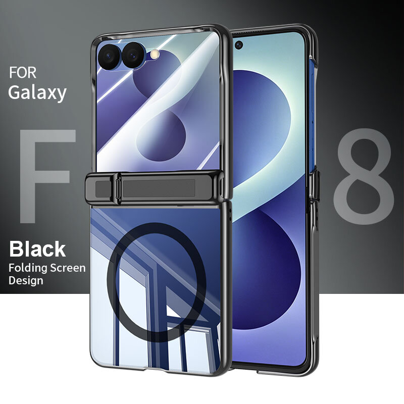 Чехол для Samsung Galaxy Z Flip8 / Samsung Z Flip8 / Самсунг Галакси Зед Флип8, soft touch, чехол-кардиомонитор, поликарбонат (PC), защита камеры, ударопрочный, встроенная подставка, усиленные углы
