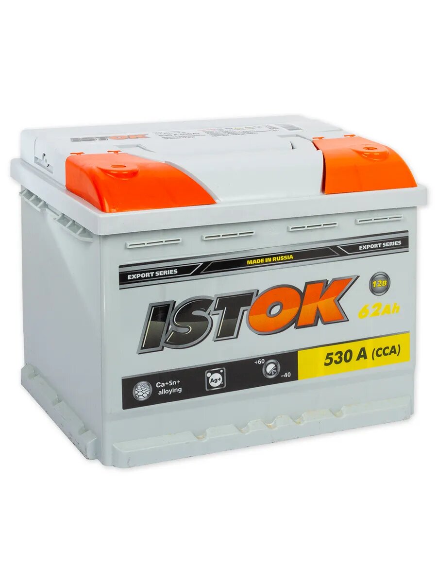 Аккумулятор ISTOK 62 А/ч обратный R+ 242x175x190 L2 EN 530 А