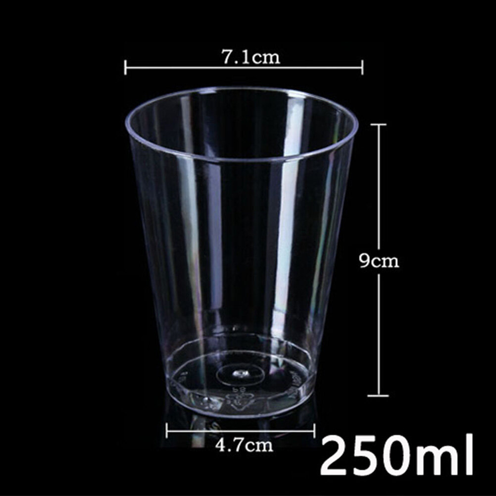 Прозрачные Пластиковые Стаканы Для Напитков 20 Шт 8OZ 250ML Для Свадьбы И Вечеринок
