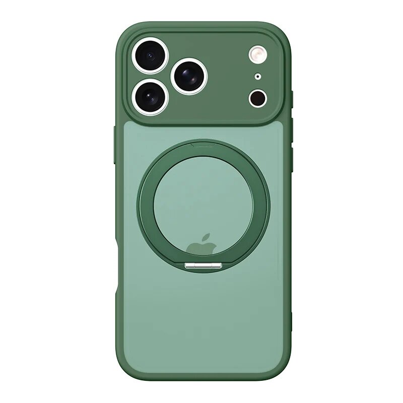 Вращающийся на 360° магнитный чехол-подставка для iPhone 17, 15, iPhone17 Pro Max, Зеленый, Green