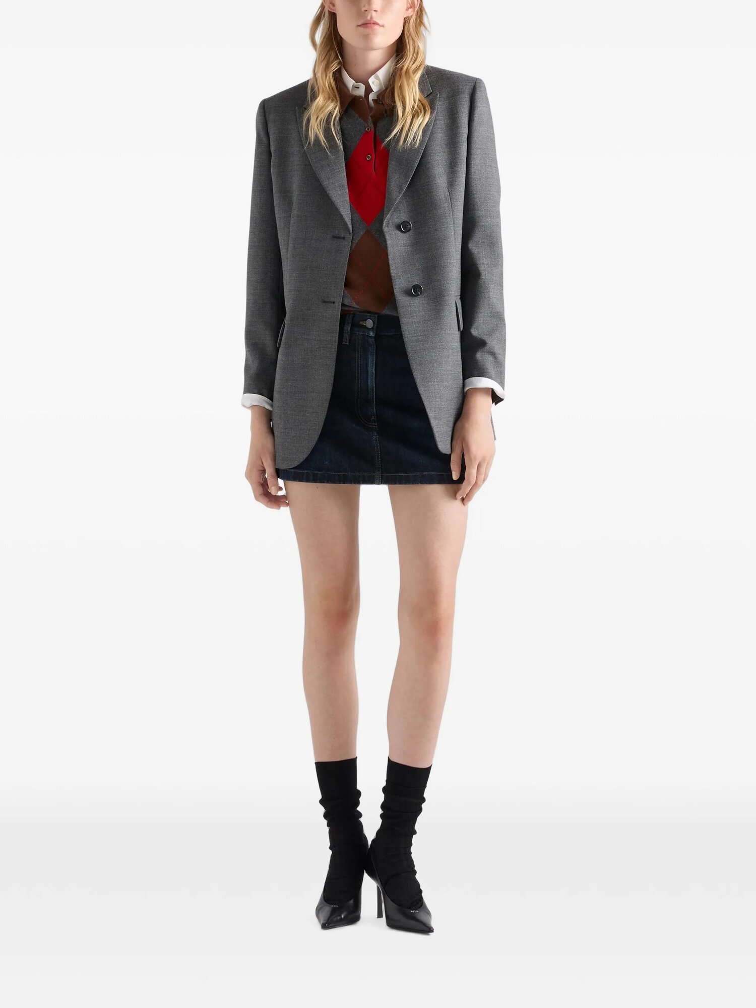 Юбка Prada Denim miniskirt, размер 42, blue — фото 1