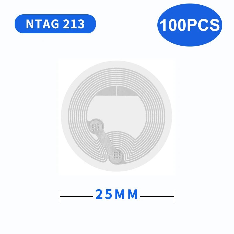 NFC-метки Ntag 213, 215, 216 Бежевый, 100Pcs NTAG213
