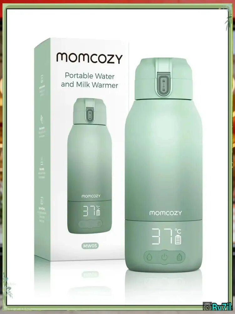 Подогреватель для молока и воды Momcozy MW05, портативный, цвет зеленый