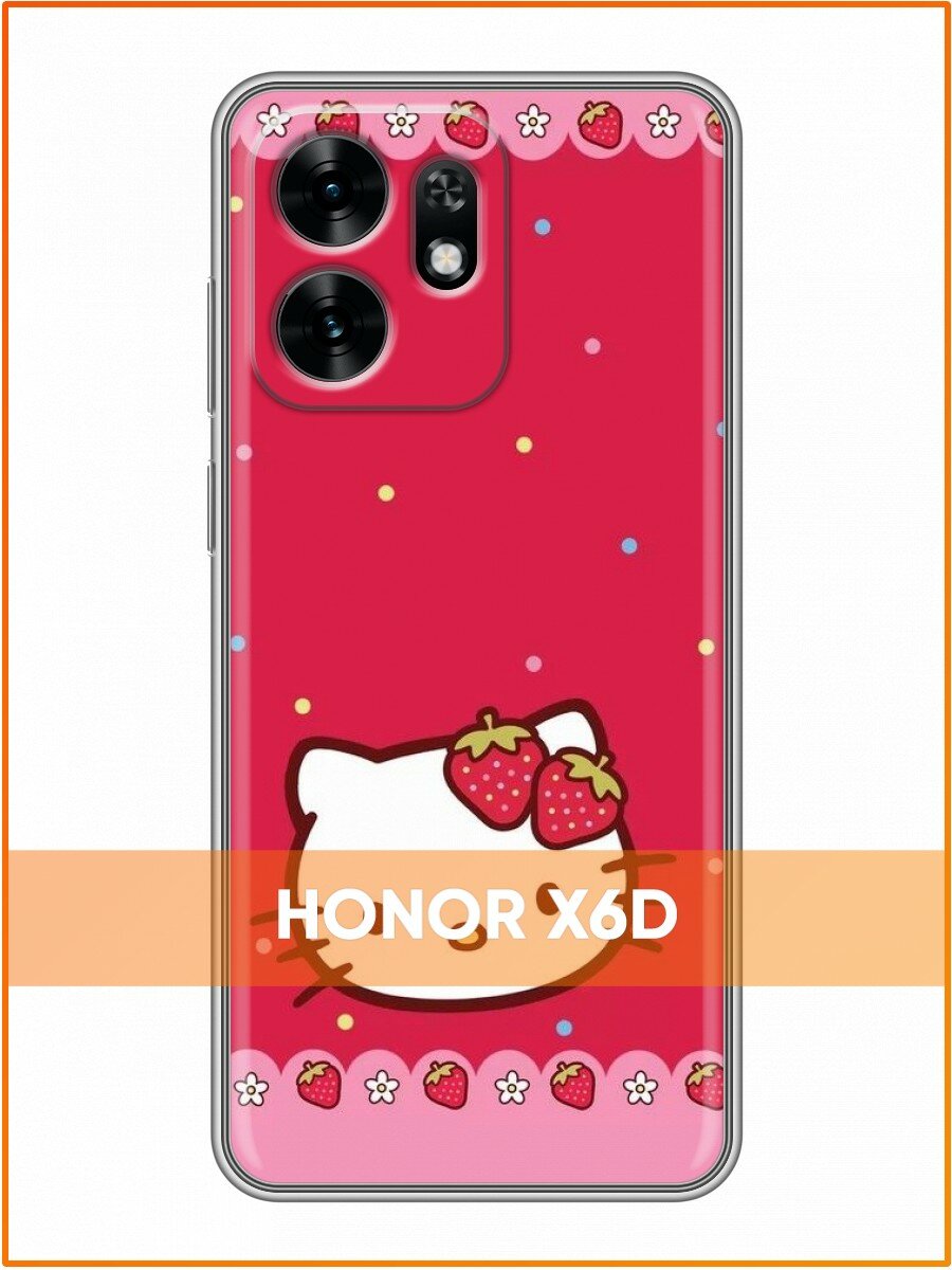 Чехол для Honor X6D с принтом для девочек с Хеллоу Китти (Хонор х6д)