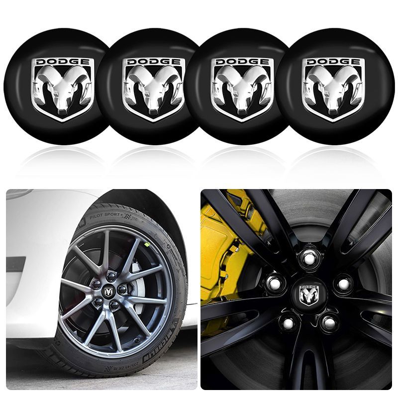 4 штуки додж (Dodge) автомобильных колпачков для ступиц диаметром 56 мм