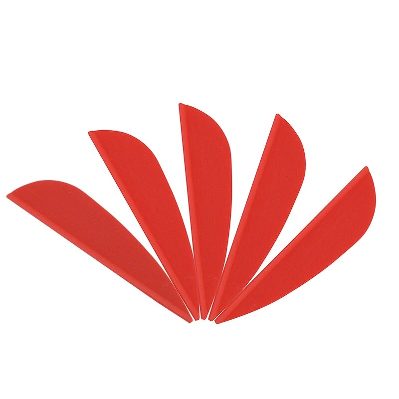 Пластиковые перья для стрел Sharrow, red, 100pcs