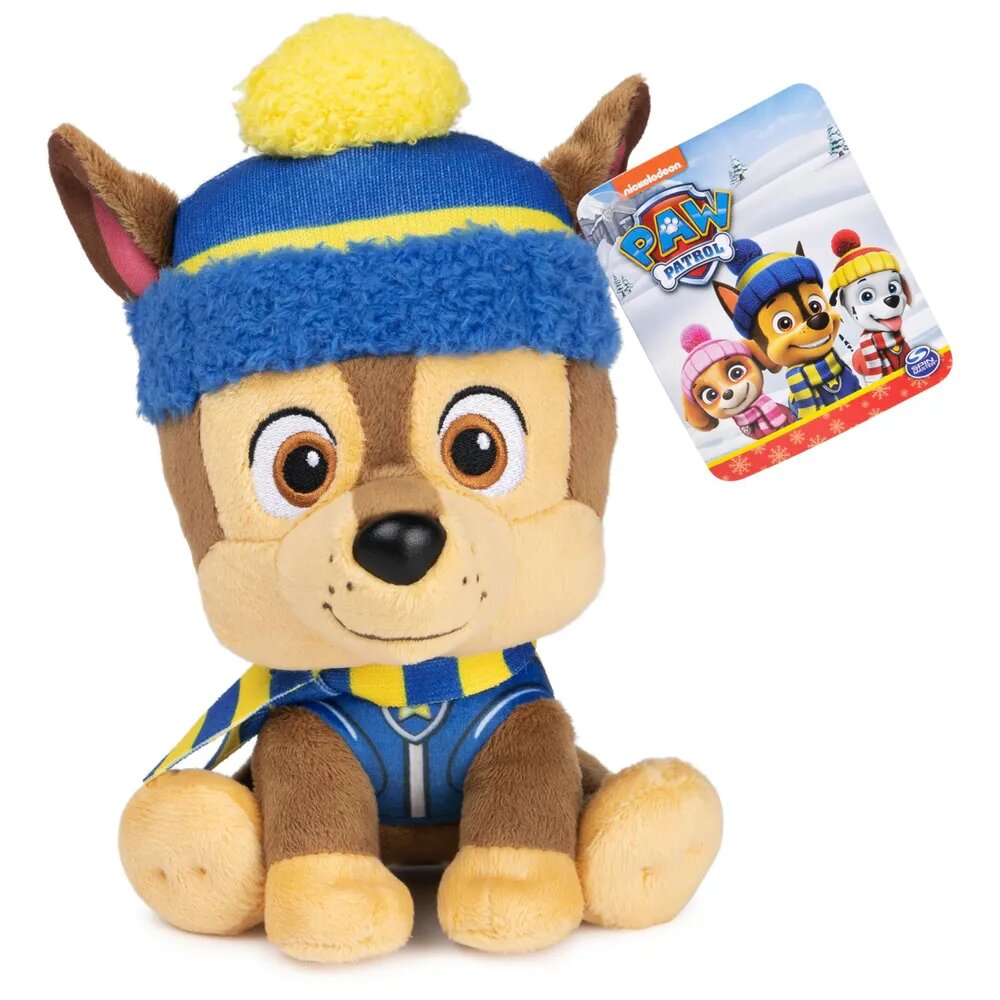GUND Paw Patrol Праздничный зимний костюм в шарфе и шапке, плюшевая игрушка для детей от 1 года,15 см Патруль Лап