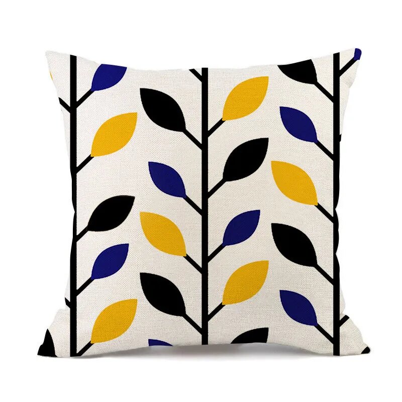 Желтый хлопковый чехол для подушки 45х45 35x35cm only cover, E