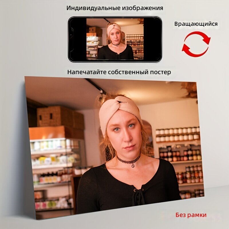 Персонализированный семейный фотопостер на холсте с вашим фото, свадебный подарок, современный настенный декор без рамы, HD-печать, устойчивая к выцветанию, 16x16 дюймов (40x40 см)