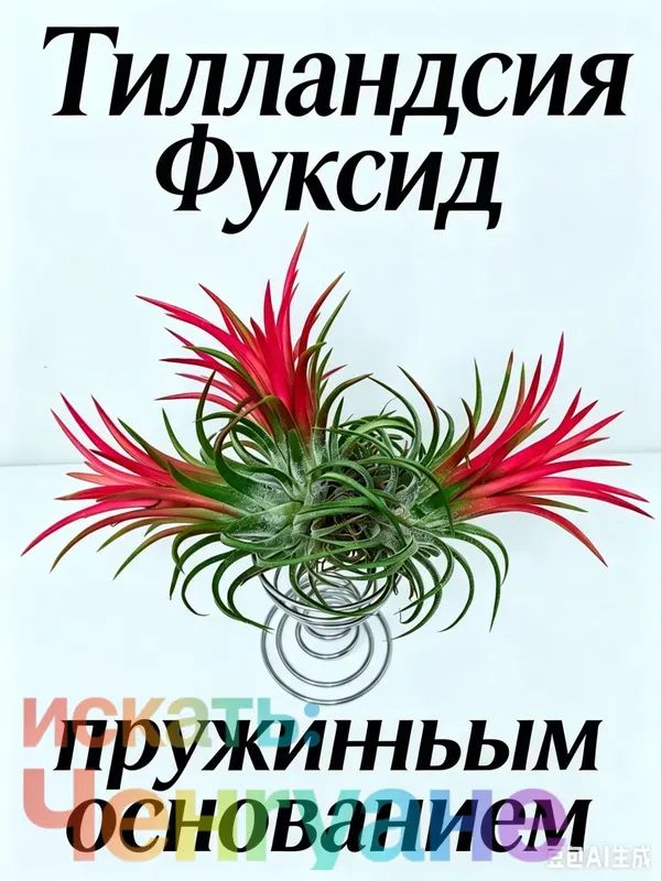 Тилландсия ионанта, Фуксид, Беклери живые воздушные растения для интерьера, не требующие грунта