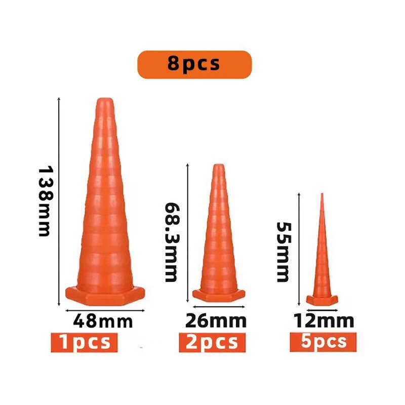 Резиновые пробки ZLinKJ 8/11 шт, оранжевые 8pcs