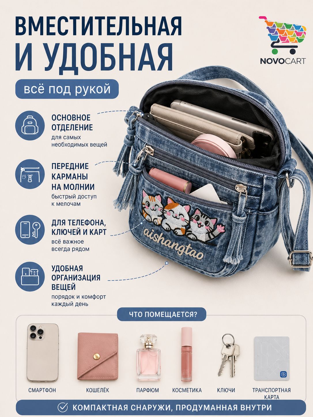 Сумка кросс-боди — фото 1