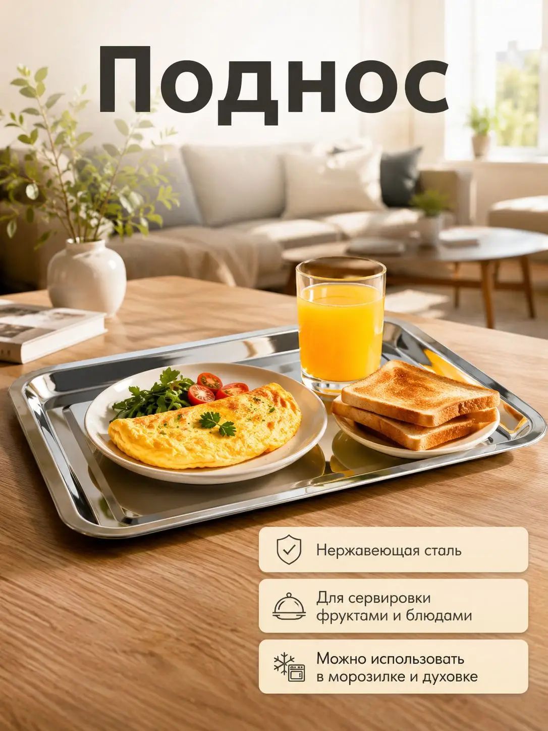 Поднос для чайной станции, 35 см х 26 см, 1 шт