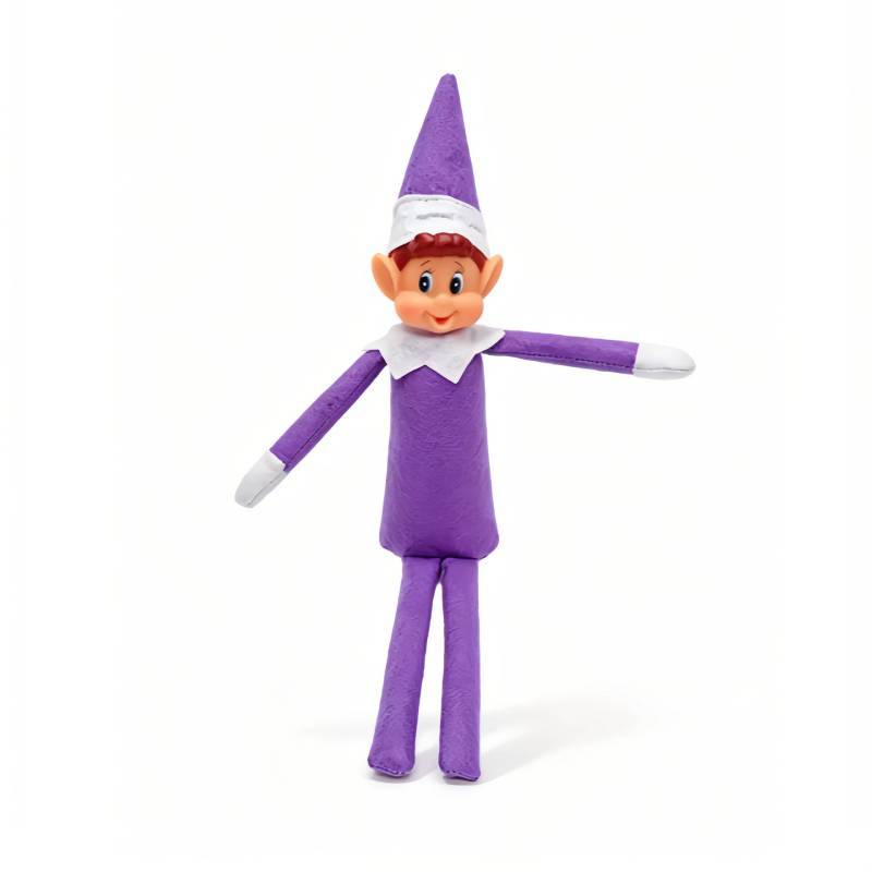 Украшение для праздничного стола эльф ручной работы из фетра elf the shelf фиолетовый