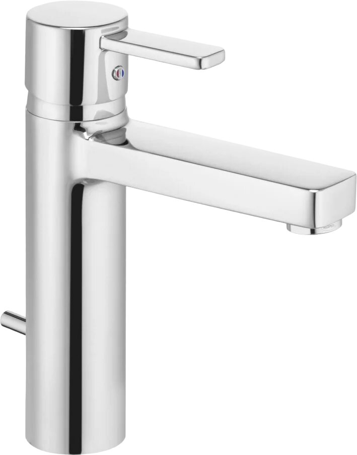 Смеситель для раковины Kludi Zenta XXL 382640575 хром, глянцевый, кран для ванной в раковину, из латуни, рычажный, с керамическим картриджем, с донным клапаном