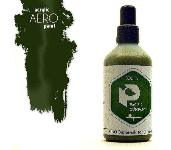 Краска 4БО Зеленый защитный (Protective Green 4BO) 100 мл Pacific XXL5