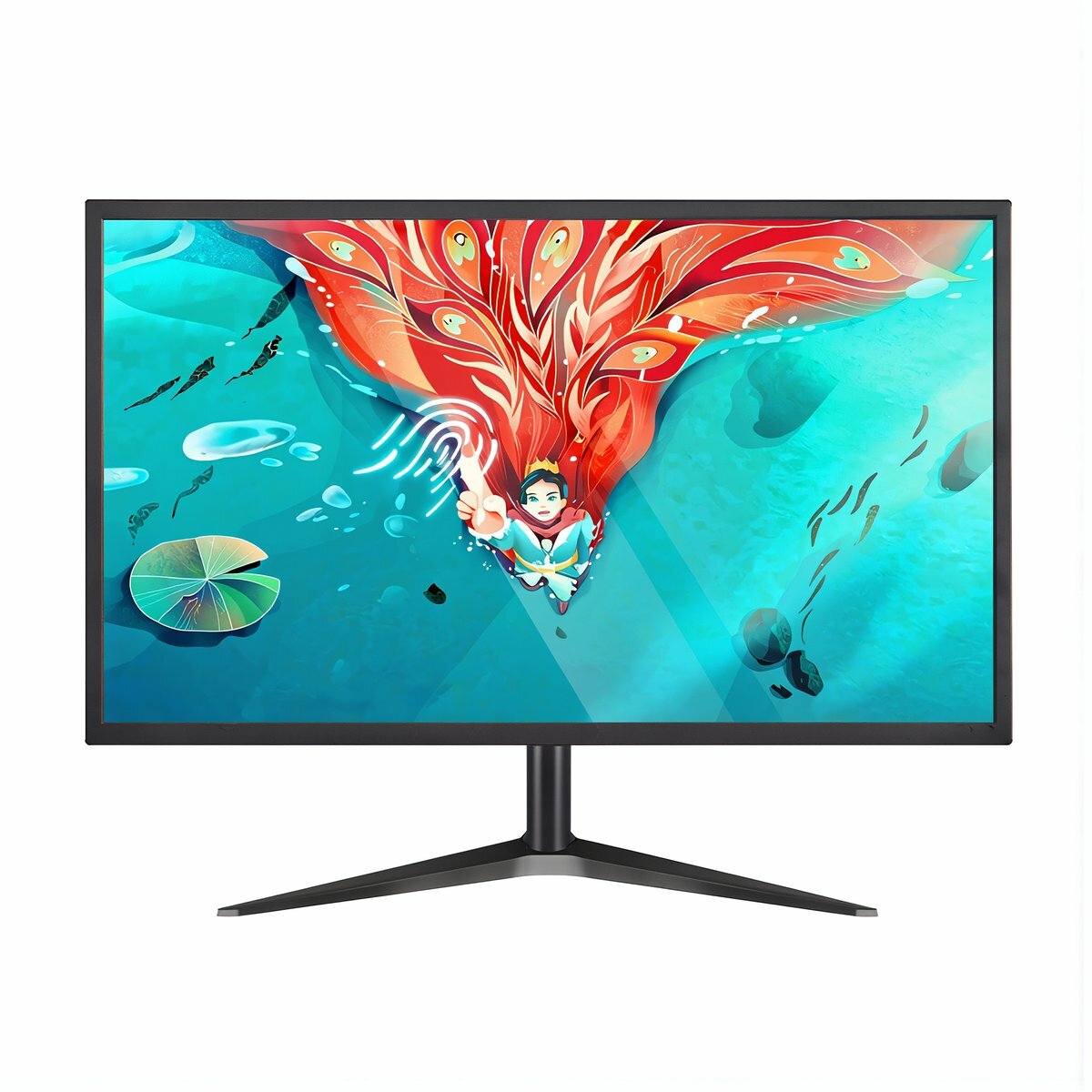 Монитор 19 дюймов 75 Гц разрешение 1366*768 соотношение 16:9 порты HDMI VGA поддержка настенного крепления дисплей для компьютера, 22 дюймов, рамка, порты VGA+HDMI, код 2001651817305624590