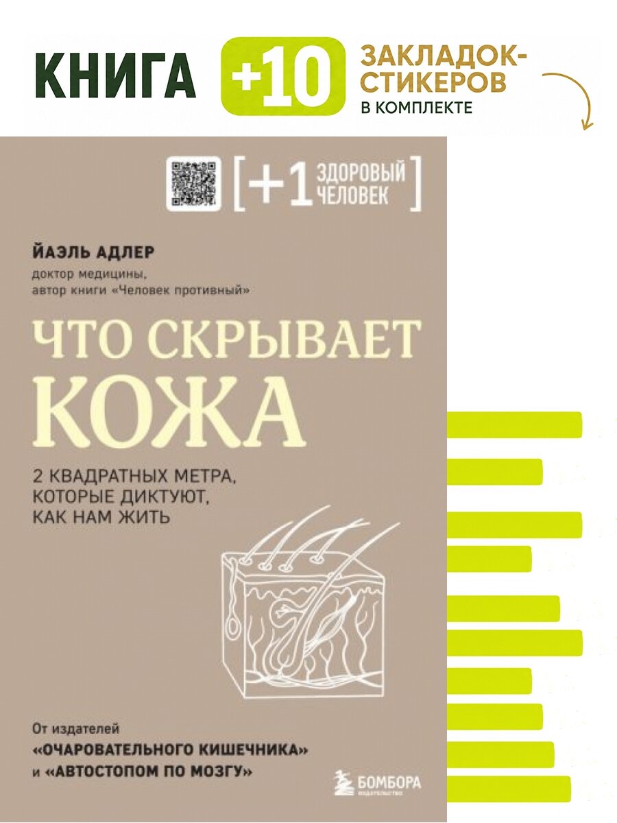 Что скрывает кожа. 2 квадратных метра, которые диктуют, как нам жить. Комплект: книга + 10 закладок-стикеров