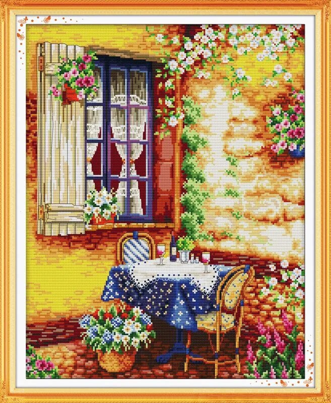 NKFвышивка крестом наборы, Схема на 14CT "летоний день afternoon",40*48CM