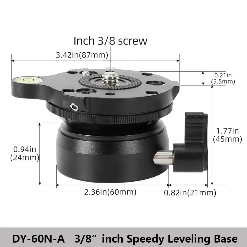 Штативная головка BEXIN алюминиевая 3/8". DY-60N-A
