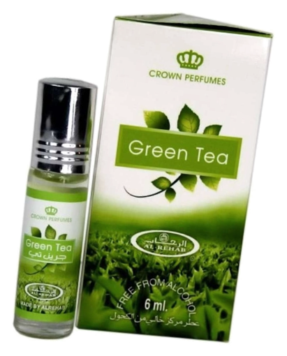 Роллер 6 мл масляные духи унисекс Аль Рехаб Грин Ти / Al Rehab Green Tea