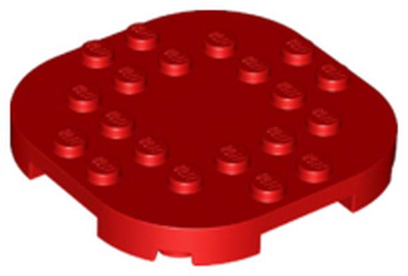 Деталь Lego 66789 Plate, Modified 6 x 6 with Rounded Corners and 4 Feet