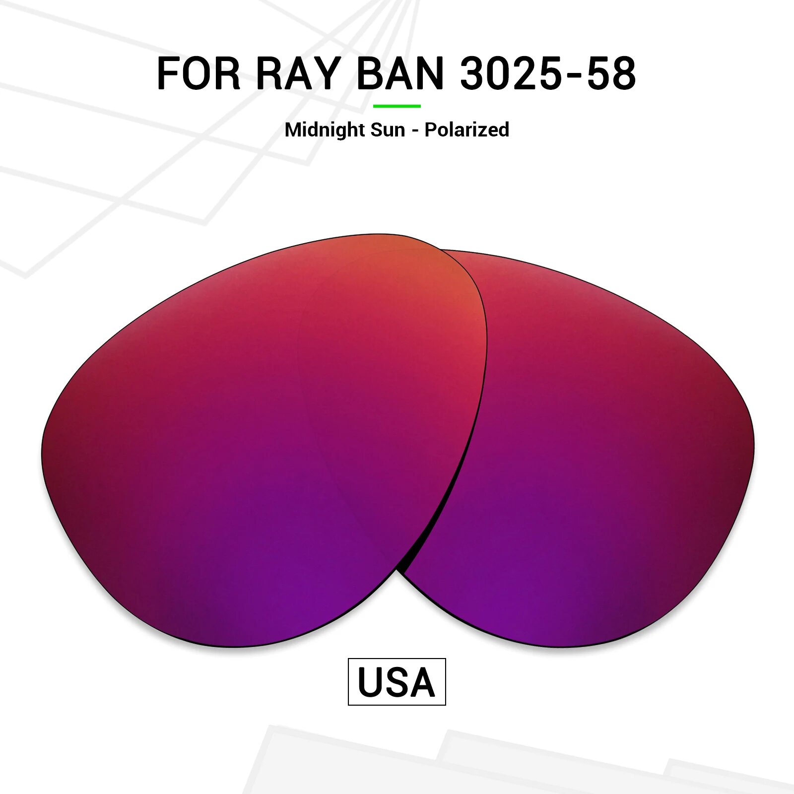 Поляризованные линзы Midnight Sun для Ray-Ban 3025-58
