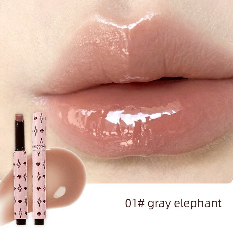 Buling Солидный гель для губ с зеркальным финишем серо-розовый, HERORANGE04#GrayElephant
