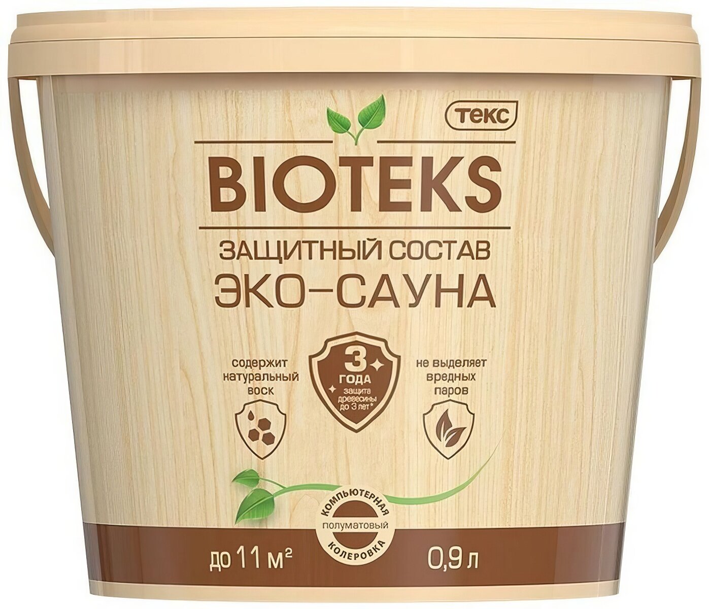 Защитный состав текс BIOTEKS Эко-сауна 0,9 л полуматовый