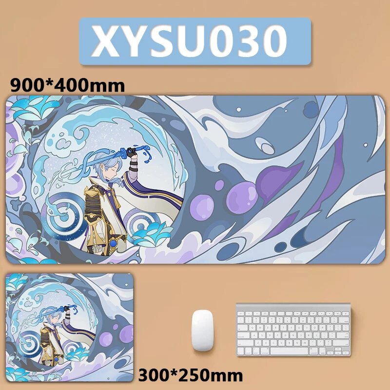 Коврик для мыши и клавиатуры Genshin Impact Ayato, 900x400 мм